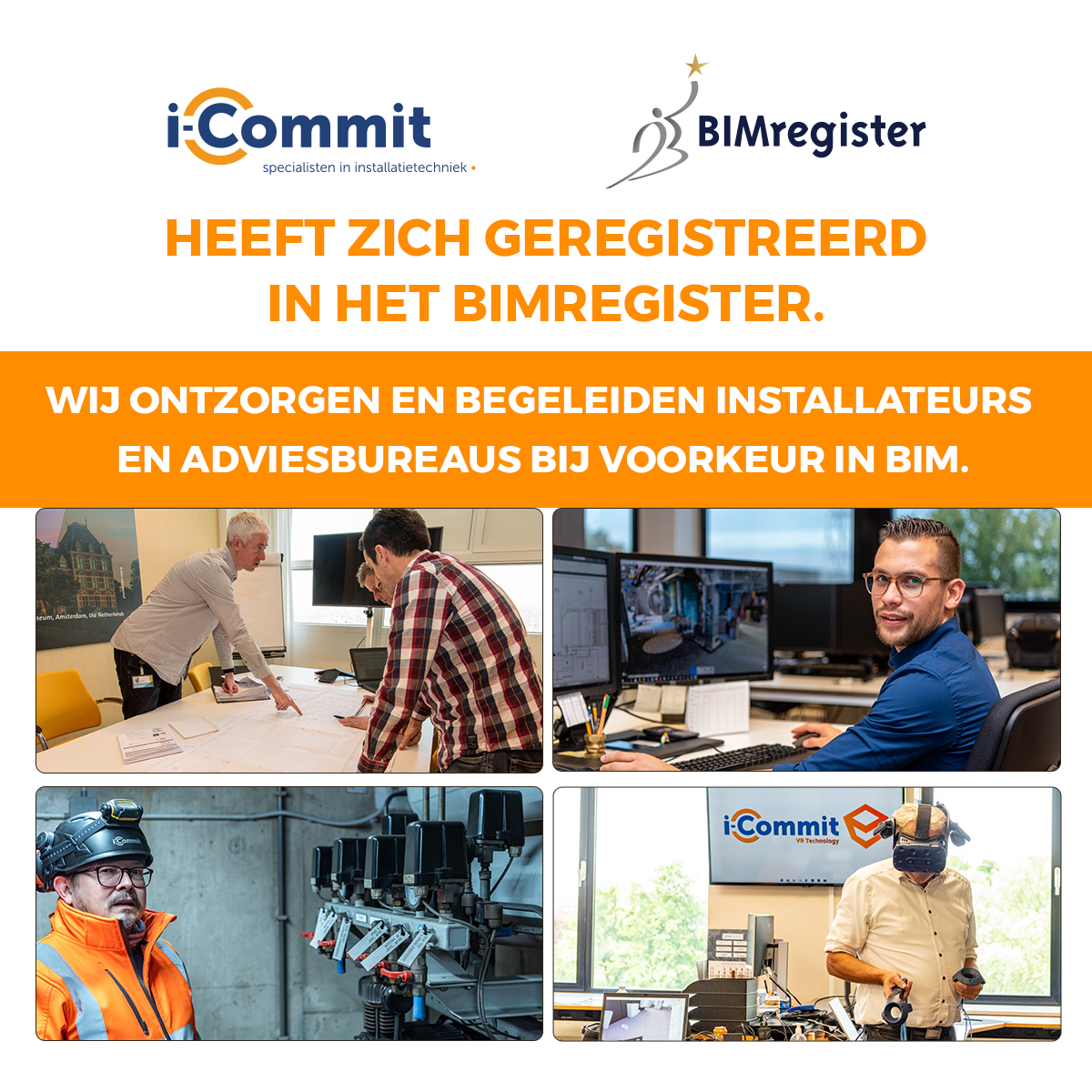 i-Commit heeft zich premium geregistreerd in het BIMregister